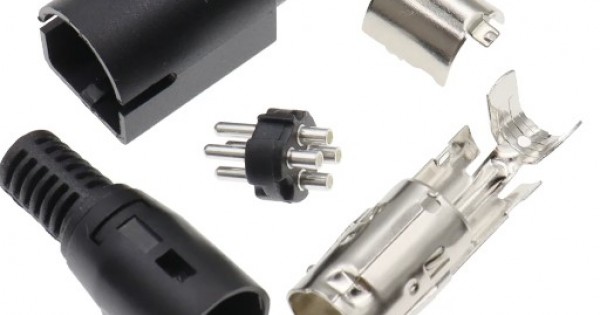 4Pin Kycon güç DIN fiş için TFT LCD ekran TV 12/24V DC besleme adaptörü ...